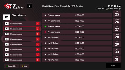 Epg Electronic Program Guide Stz Player Documentation