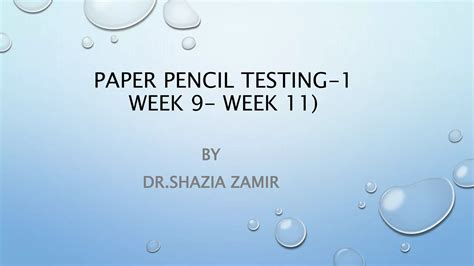 paper pencil testing selection type items and supply type items pptx