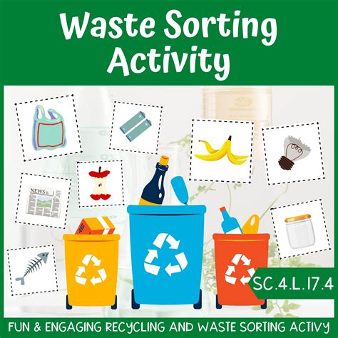 Waste Sorting Activity Earth Day Sorting Printable Classful