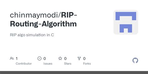 Github Chinmaymodirip Routing Algorithm Rip Algo Simulation In C