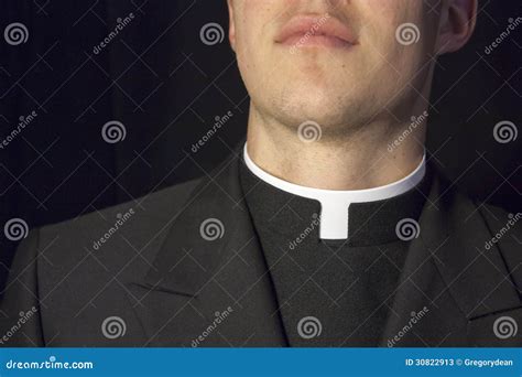 Close Up Of Priest Collar Stock Image Image Of Lips 30822913