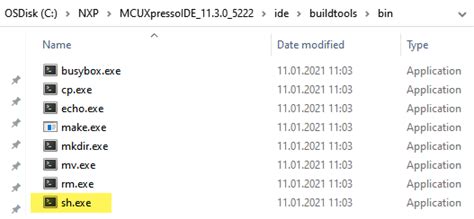 Using Linux Shell Commands On Windows With Mcuxpresso Pre Post Build