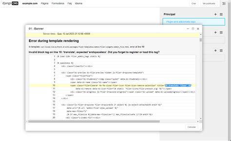 Error During Template Rendering In Djangocms Plugin Mystery Errors Django Forum