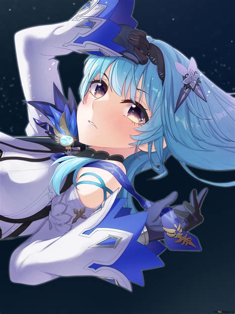 Hot Eula Lying In The Dark Genshin Impact 4k Wallpaper Download