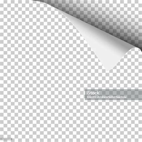 상단에서 오른쪽 상단 모서리와 부드러운 그림자와 함께 투명 한 종이의 시트 텍스트 및 광고 공간이 있는 요소입니다 템플릿 용지 디자인 벡터 그림입니다 가장자리에 대한 스톡