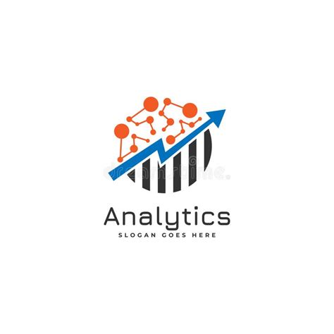 Data Analytics Logo Big Data Analysis For Business Growth Design Template Stock Vector