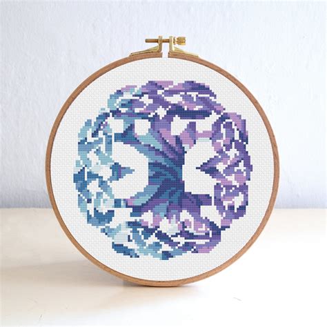 Celtic Tree Of Life Cross Stitch Pattern Watercolor Cross Etsy