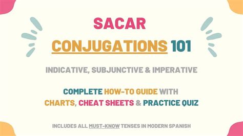 Sacar Conjugation 101 Conjugate Sacar In Spanish Tell Me In Spanish