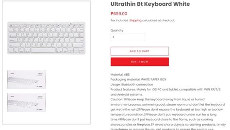 Miniso Ultrathin Bt Keyboard White Computers Tech Parts Accessories Computer Keyboard On