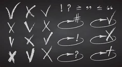 Charcoal Pencil Hand Drawing Check Box With Mark V X Plus Shapes White