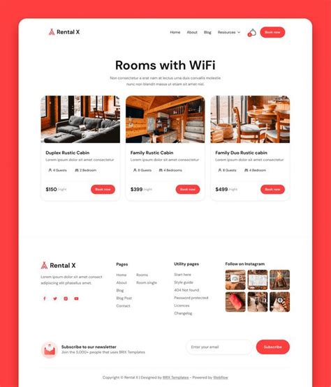 Presenting Rental X Our New Local Airbnb Html Css Website Template Designed For Indie Hotel