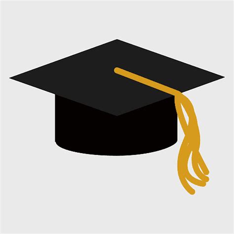 Square Academic Cap Graduation Hat Icon Mortarboard Emoji Student