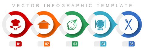 음식 평면 디자인 인포 그래픽 템플릿 요리사 모자 냄비 양파 메뉴 및 칼 붙이와 같은 기타 기호 벡터 아이콘 모음 건강한 식생활에 대한 스톡 벡터 아트 및 기타 이미지