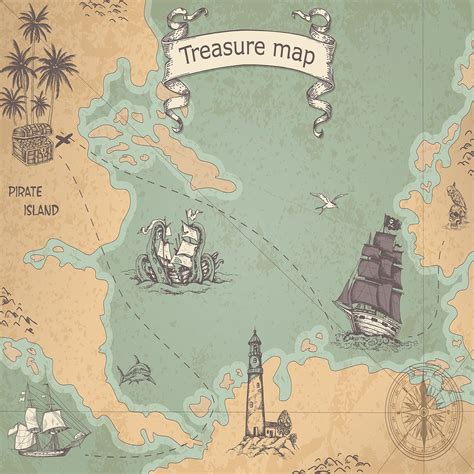 Treasure Hunt Map Background