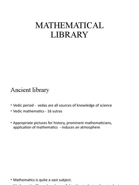 Mathematical Library Pdf Libraries Teachers