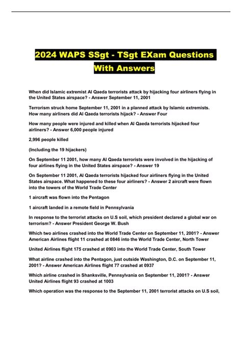 2024 Waps Ssgt Tsgt Exam Questions With Answers 2024 Waps Ssgt Tsgt Stuvia Us
