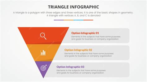 Premium Vector Infographic Triangle Concept For Slide Presentation With 3 Point List With Flat