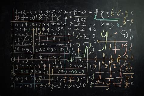 Mathematical Equations On A Blackboard Premium Ai Generated Image