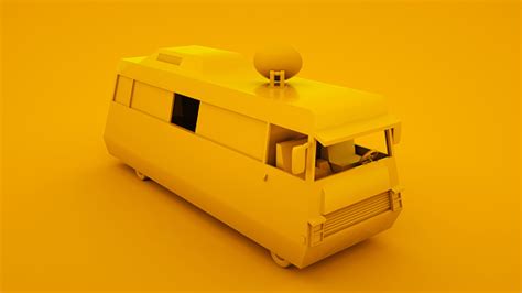 노란색 아이소메트릭 로우 폴리 만화 캠핑카 3d 일러스트레이션 3차원 형태에 대한 스톡 사진 및 기타 이미지 3차원 형태 가정 생활 고풍스런 Istock