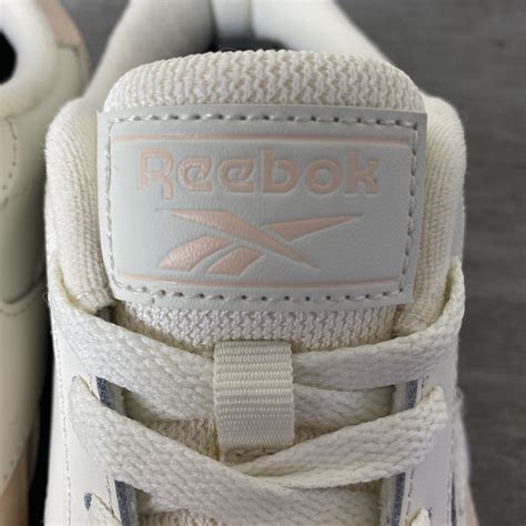 Reebok Forte Lounger Double Up Womens Leather Pink Beige Shoes Sneakers