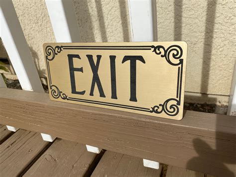 Exit Sign Etsy