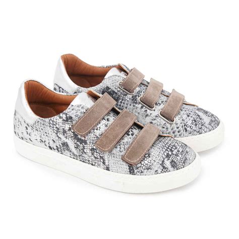 basket basses bi matière cuir effet python scratch femme k mary à