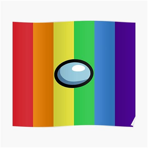 Among Us Rainbow Posters Redbubble