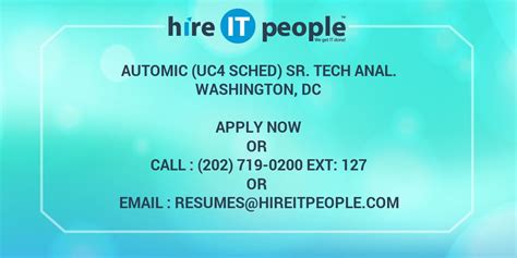 Automic Uc4 Sched Sr Tech Anal Hire It People We Get It Done