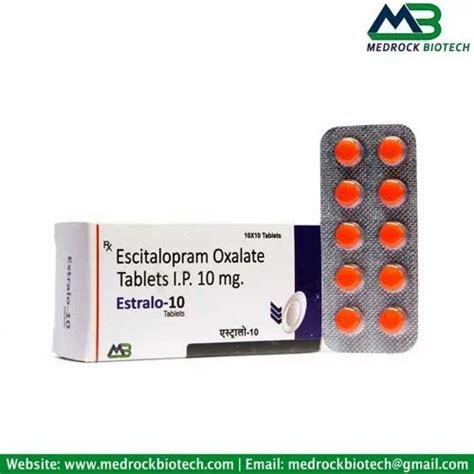 Escitalopram Oxalate 10 Mg Tablets At ₹ 1000stripe Lexapro In