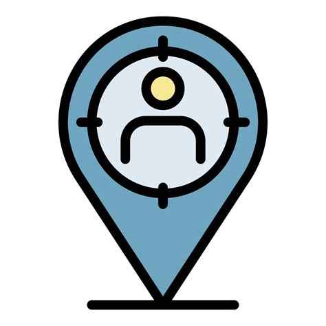 Target In Geo Tag Icon Color Outline Vector Vector Art At Vecteezy
