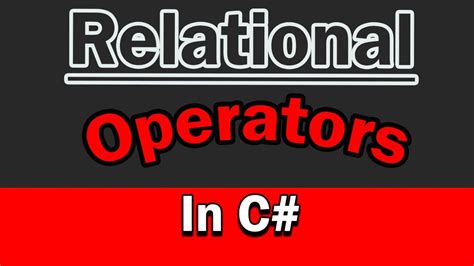 Relational Operator In C Youtube
