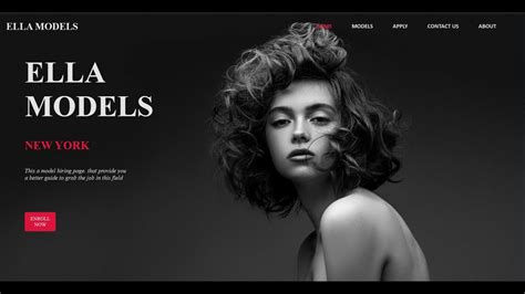 beautiful modeling landing page layout with html and css a step by step tutorial webdevelopment