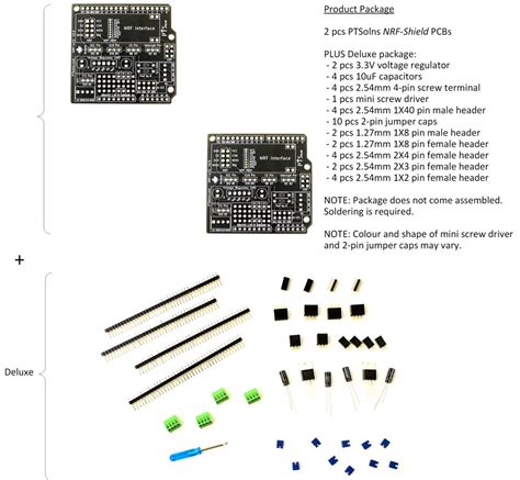 ptsolns prototype pcb microcontroller shield for arduino uno nrf shie
