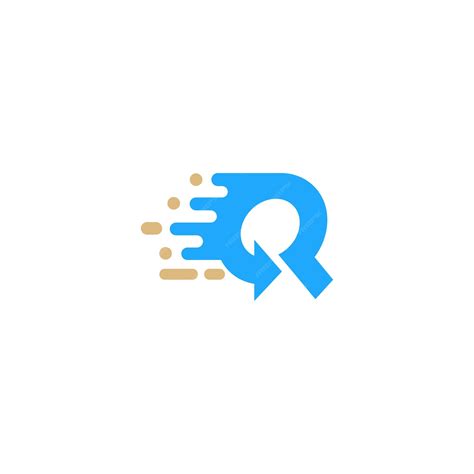 R 편지 배달 로고 프리미엄 벡터