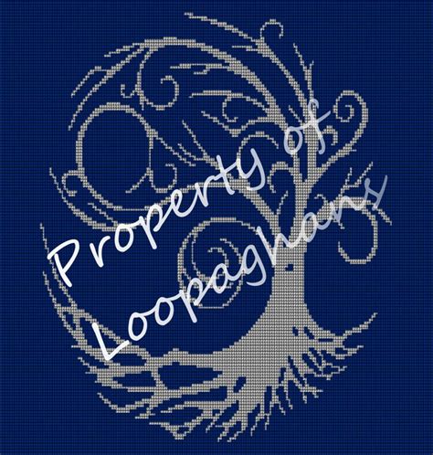 Tree Of Life Crochet Pattern AFGHAN Graph Loopaghans Custom Crochet