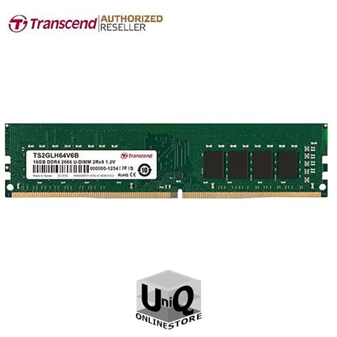 Transcend 8gb Ddr4 2666 U Dimm 1rx8 1gx8 Cl19 1 2v Ts1glh64v6b Shopee Philippines