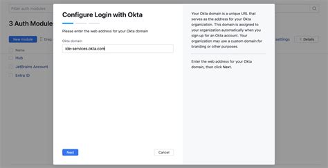 Okta Auth Module Ide Services Cloud Documentation