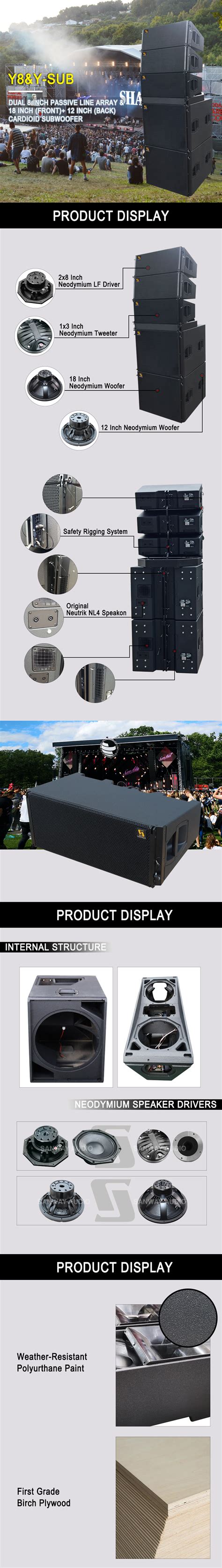 Y8andy Sub Dual 8 Inch Professional Line Array Loudspeaker Buy Passive