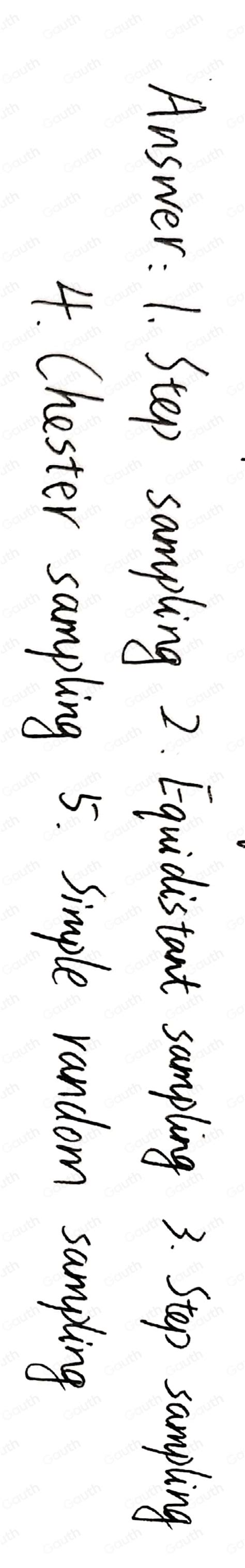 Solved Assessment A Identify The Type Of Sampling Method Write Your Answer On A Separate