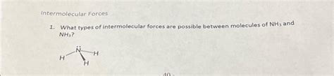 Solved 1 What Types Of Intermolecular Forces Are Possible