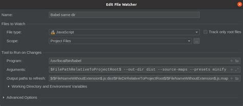 Jetbrains Filewatcher Run Bash Script Pastorcountry