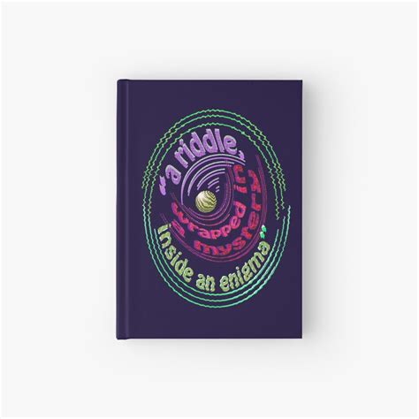 a riddle wrapped in a mystery inside an enigma hardcover journal for sale by teasetees