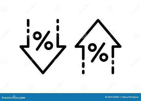 Percentage Arrow Up And Down Icon Percent Line Icon Price Increase