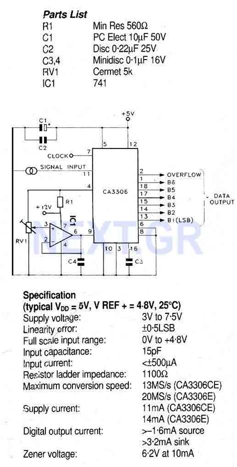 Video Speed 6 Bit Flash A D Converter A D Converter A D D A Converter Circuit Circuit