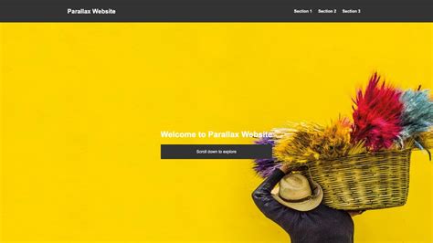 parallax scrolling website how to make parallax website using html and css youtube