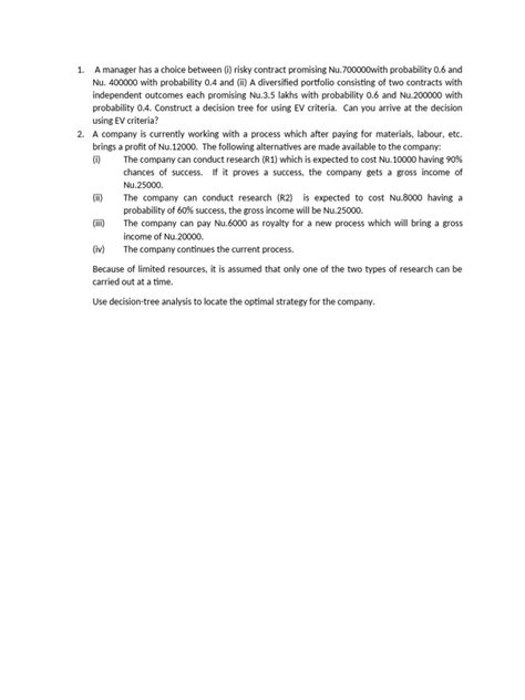 Decision Tree Class Work Pdf