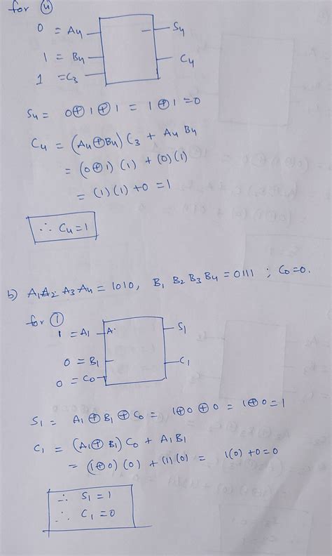 Solved 4 3 Marks Given Below Full Adder Circuit Diagram And Its Boolean Course Hero