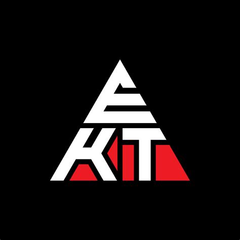 EKT Triangle Letter Logo Design With Triangle Shape EKT Triangle Logo Design Monogram EKT