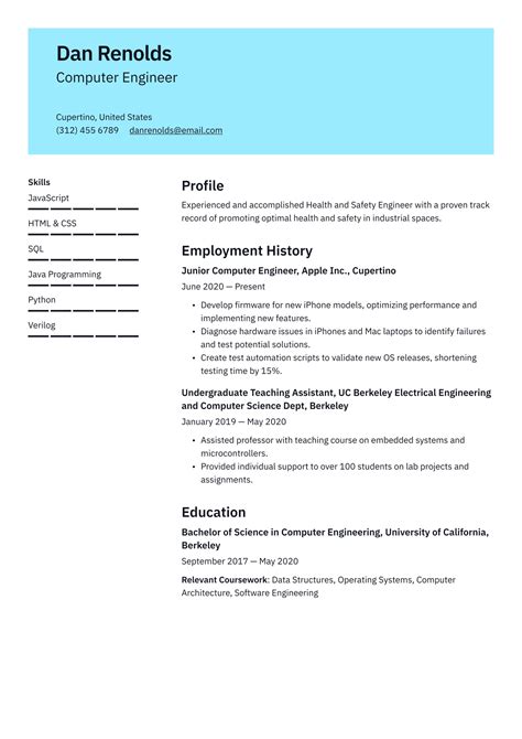 Computer Engineering Resume Examples Templates 2025 Resume Io