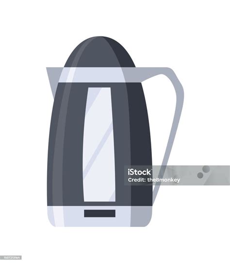 주전자 장식 부엌 도구 아이콘 전기 주전자 고립 만화 일러스트 가정용품 또는 주방 용품 매장 의 광고 요소 끓는 물에 대한 가전